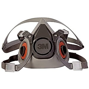3M Half Facepiece Reusable Respirator 6300, Gases, Vapors, Dust, Paint, Cleaning, Grinding, Sawing, Sanding, Welding, Adjustable Headstraps, Bayonet Connection, Large