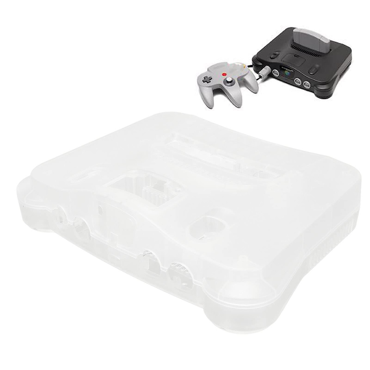 Replacement Translucent Clear Housing Case Multipurpose Retro Video Game Console Shell for N64 Retro Video Game Console