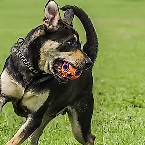 Totority Dog Bell Ball Sound Toys,2Pcs Pet Bell Sound Interaction Ball Dog Chew Toy Bite-Resistance Strong Tooth Cleaning Molar Toy