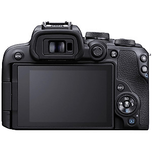 Canon EOS R10 Mirrorless Camera (Body Only) + 2pc 64GB Memory Cards + EOS R Adapter + Spare Battery + Tripod + Case & More (Renewed)