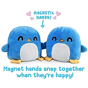 TeeTurtle | The Original Reversible Penguin Plushie | Patented Design | Purple and Blue | Show your mood without saying a word!