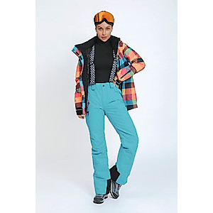 Women's Waterproof Ski Jackets Pants Set Windproof Ladies Snowboard Jakets Colorful Printed Snowsuit