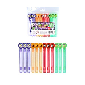 Henbrandt Halloween Party Bubble Tubes with Wand (Pack of 12) Children's 4ml Party Bubbles Trick or Treat Goodies Halloween Favours Party Games Kids Party Bags for Boys and Girls