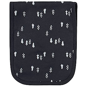 Gerber Unisex Baby 4-Pack Terry Burp Cloths, Grey Bear, 7.5" x 19"