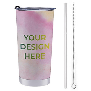 Personalized Stainless Steel Travel Mug Customized Bible Verse Scripture Quote Saying Coffee Cup Custom Insulated Tumbler with Lid Create Your Own Travel Tumbler for Home/Office/Party, 20oz