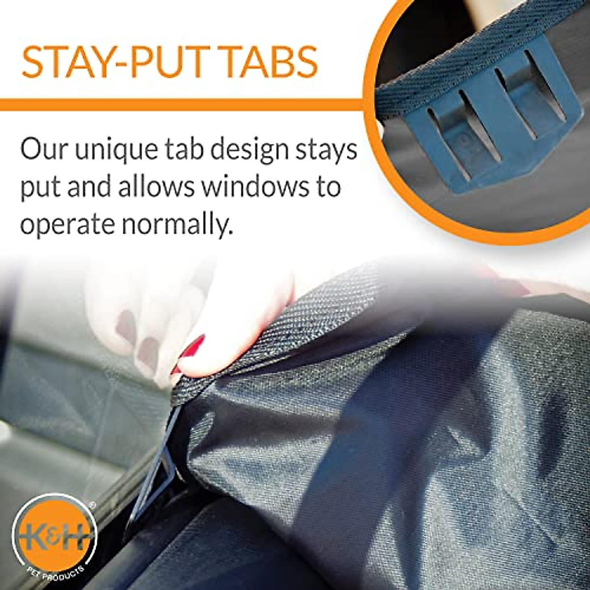 K&H PET PRODUCTS Vehicle Door Protector Black, 2 Packs Interior Car Door Protector from Dog Scratching, Sedan and SUV Pet Protector for Car Door Scratches