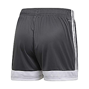adidas Women's Tastigo 19 Shorts, Dark Heather Solid Grey/White, Large