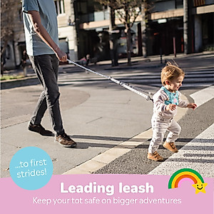 Trunki Toddler Leash - Fuss Free Toddler Walking Reins & Kids Safety Harness | Baby Leash for Kids – UNA Unicorn (Turquoise)