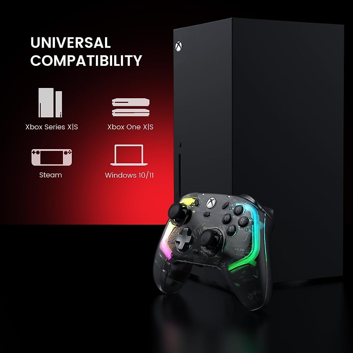 GameSir Kaleid Wired Controller for Xbox Series X|S, Xbox One,Windows 10/11 & Steam, Plug and Play Gaming Gamepad, Transparent Video Game Controller with Hall Effect Joysticks/Hall Trigger