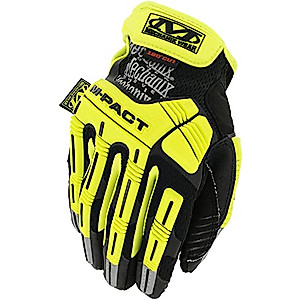 Mechanix Wear Size 8 M-Pact E5 Armortex And TrekDry And D3O Hi-Viz Cut Resistant Gloves, Fluorescent Yellow & Black, Small (SMP-C91-008)