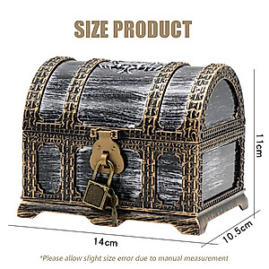 Pirate Treasure Chest for Kids Toy Treasure Box,Pirate-Themed Party Birthday Gifts,Treasure Chest for Kids Prizes Games.(Dome B)