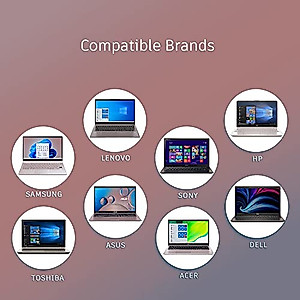 90W Universal Laptop Charger ETL Replacement for Dell HP Acer Asus Lenovo IBM Toshiba Samsung Sony Fujitsu Gateway Notebook Ultrabook Chromebook 15V 16V 18.5V 19V 19.5V 20V AC Adapter Power Supply