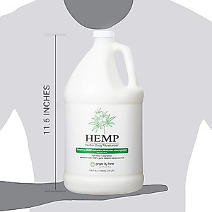 Ginger Lily Farms Botanicals HEMP Herbal Body Moisturizer for Dry Skin, Enriched with Pure Hemp Seed Oil, 100% Vegan & Cruelty-Free, Fruity Floral Scent, 1 Gallon (128 fl. oz.) Refill