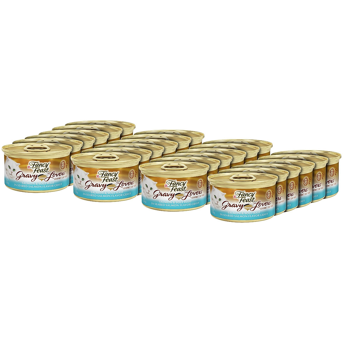 Fancy Feast Gravy Lovers Salmon and Sole Feast in Seared Salmon Flavor Gravy 24 Pack