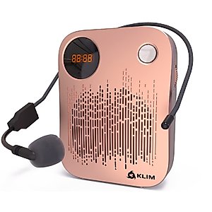 KLIM Clarity Portable Voice Amplifier for Teachers - NEW 2023 - Portable Microphone w Speaker - Recording - Play Music - Voice Amplifier for Classroom - Guides - Yoga or Fitness Instructors