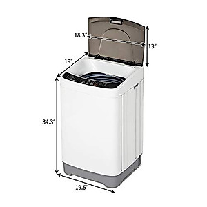 Yileiduo Full-Automatic Washing Machine, Portable Compact Laundry 12 lbs Load Capacity Washer with 10 Washing Programs, Ideal for Dormitory, Apartments, RV, Laundry Room