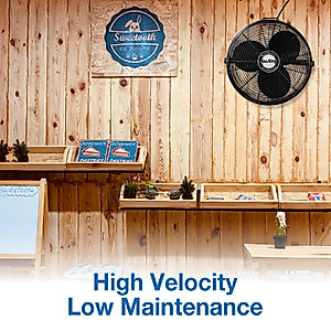 Air King 9318 Industrial Grade High Velocity Multi Mount Fan, 18-Inch,Black