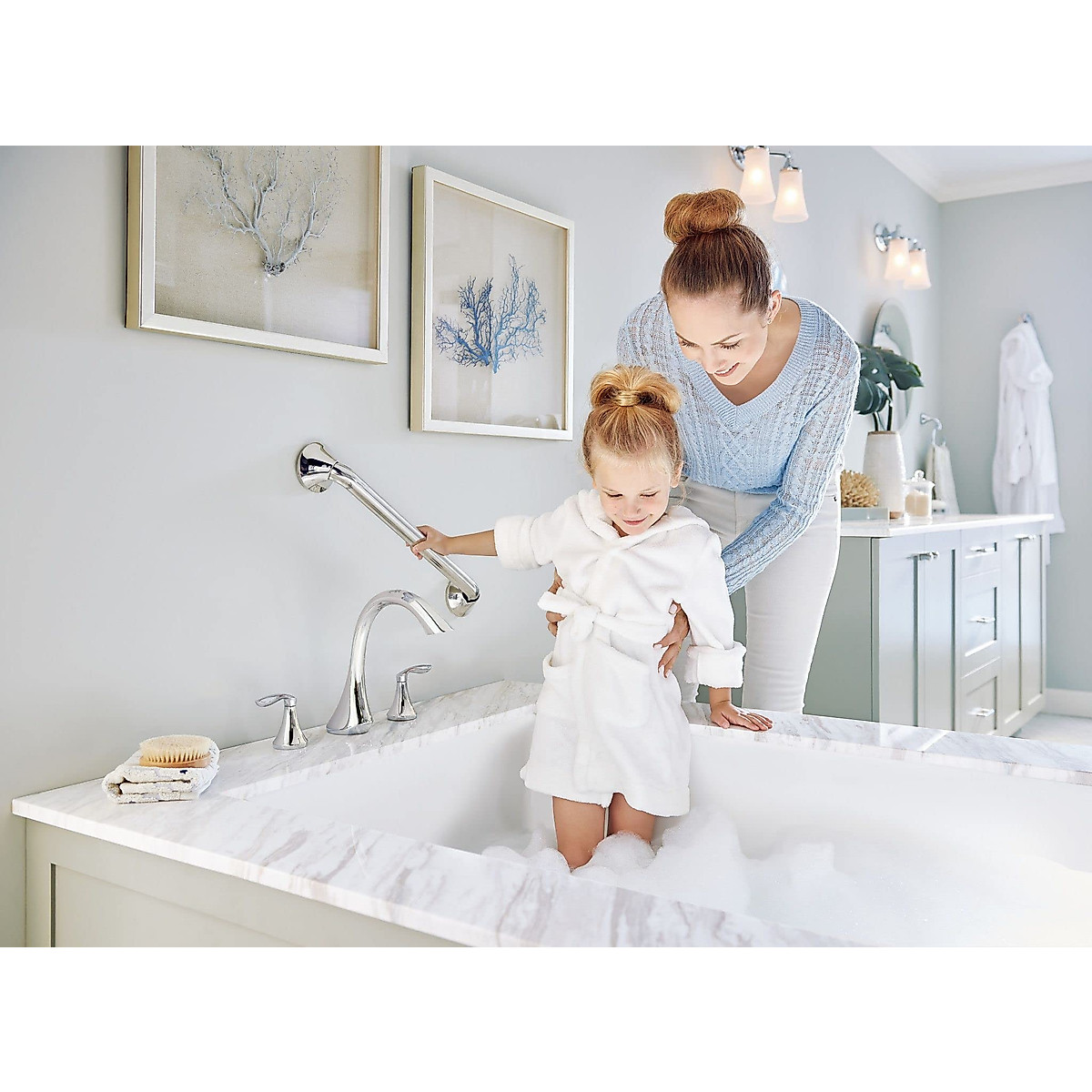 Moen Eva Chrome Two-Handle Deck Mount Roman Tub Faucet Trim Kit, Valve Required, T943