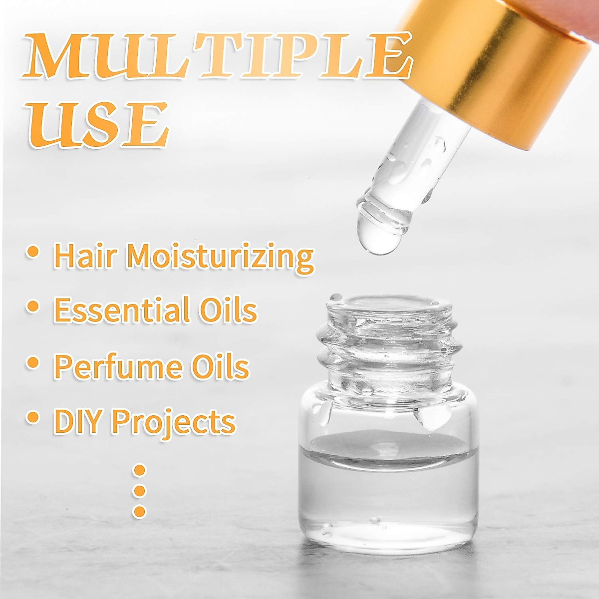 Rocinha 50 Pcs Sample Dropper Bottles, Clear Mini Dropper Bottles with Small Liquid for Essential Oils Sample Cosmetic Perfume Traveling