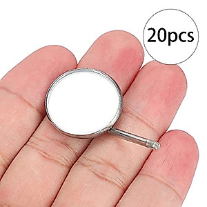 Professional Dental Mirror, Dental Mouth Mirror Head, Dental Mouth Mirror Head Stainless Steel Odontoscope Mirror Accessory 20Pcs
