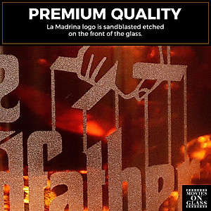 La Madrina Etched Stemless Wine Glass - Premium Quality, Handcrafted Glassware, 15 oz. - A Collectible Gift for Godparents, Birthdays, & Special Occasions