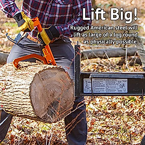 LogOX Hauler Ergonomic Log Hauler Firewood Harvesting Hand Tool, 21” Cant Hook Log Roller, and Carrier (Patented and Made in USA)