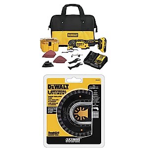 DEWALT 20V MAX XR Oscillating Multi-Tool Kit with Grout Removal Blade (DCS356D1)