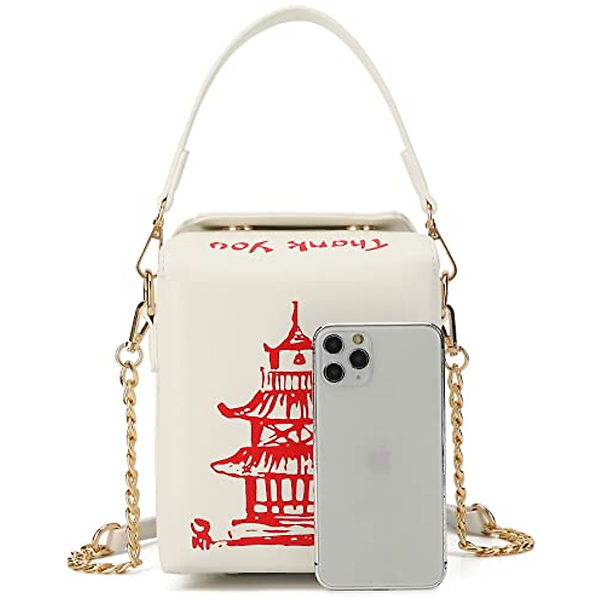 lola mae Chinese Takeout Box Crossbody Bag for Women Novelty to go Case Messenger Shoulder Purse Fun Naughty Handbag…
