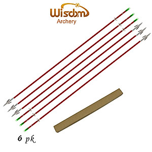 Wisdom Bowfishing Head Carbon/Glass-Fiber Arrow Shafts 2 Mechanical Barbs 2.5" Holding Area Archery Broadhead Fits 5/16" Fiberglass Arrow Shaft 3/6 PK (6pcs per Pack)