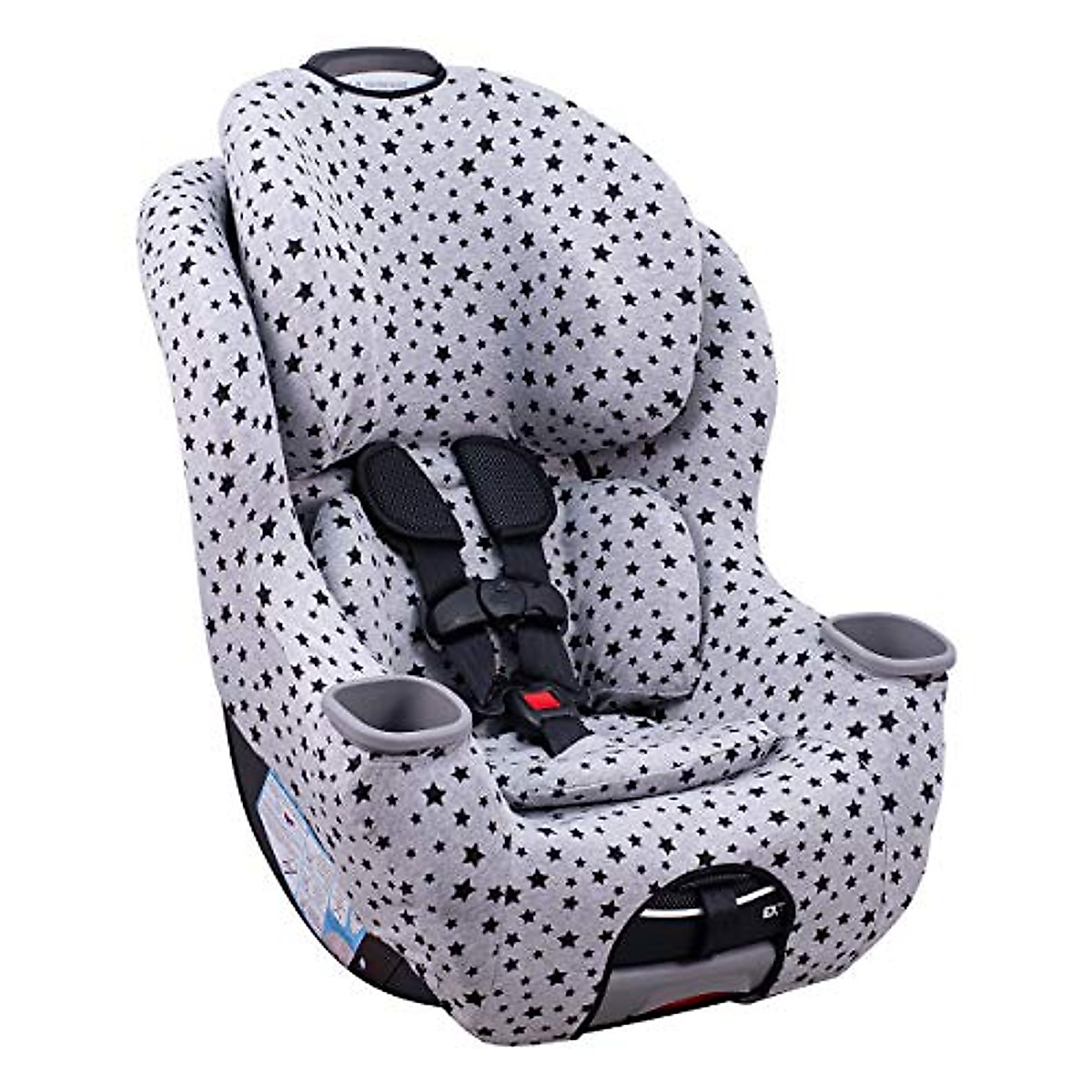 JYOKO Kids Cover Liner for car seat Compatible with Graco Extend2fit, 100% Cotton Made (Black Star)