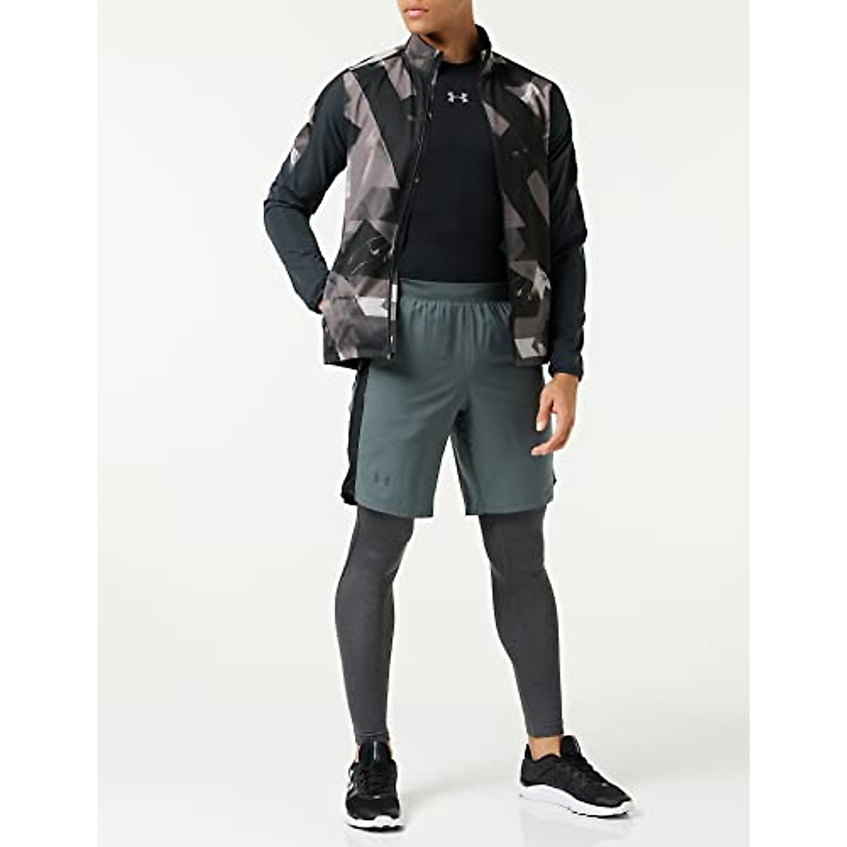 Under Armour Men's Launch Run 9-Inch Shorts , Pitch Gray (012)/Reflective , X-Large