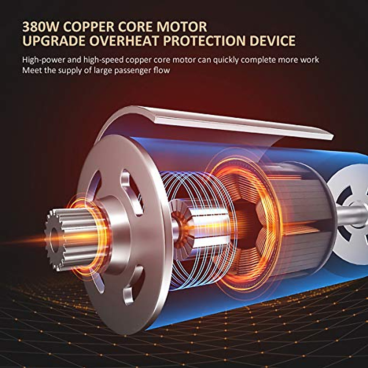 RRH Electric Ice Crusher - Stainless Steel Blade Shaved Ice Machine Snow Cone Maker - Cool Summer Ice Shaver, 110V, 220lbs/hr, Blue