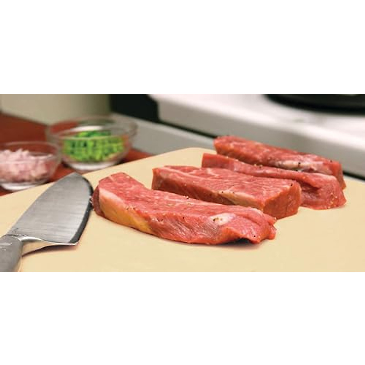 NoTrax 18" X 24" x 0.75" Sani-Tuff T45 Natural Rubber Cutting Board, Non-Skid Professional-Grade, Made in USA, T45S3018BF