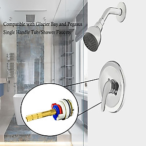 ALITZ Compatible with Danze DA603567 Round Stem Washerless Cartridge for Glacier Bay and Pegasus　Single Handle Tub & Shower Faucets with Temperature Limit Stops ＆ seats & springs - ADA compliant