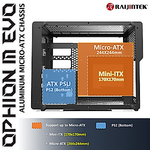 RAIJINTEK Ophion M Evo TGS Micro-ATX, Tempered Glass