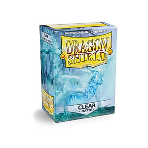 5 Packs Dragon Shield Matte Clear Standard Size 100 ct Card Sleeves Value Bundle!
