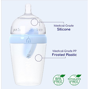 INTTERO 9oz Blue Formula Dispenser Anti-Colic Baby Bottles - 2 Pack/Medium Flow (Cute Blue) — Everyday Baby Essential — Formula Bottle — Biberones para Formula — PopYummy Mixie — Easy Baby Brezz