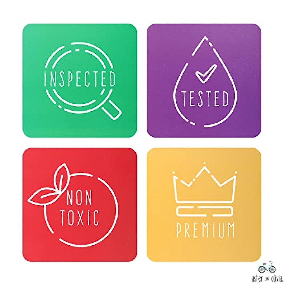 Non Slip Reusable Kids Placemats for Dining Table (12-Pack) – Toddler Placemat – Placemats for Kids