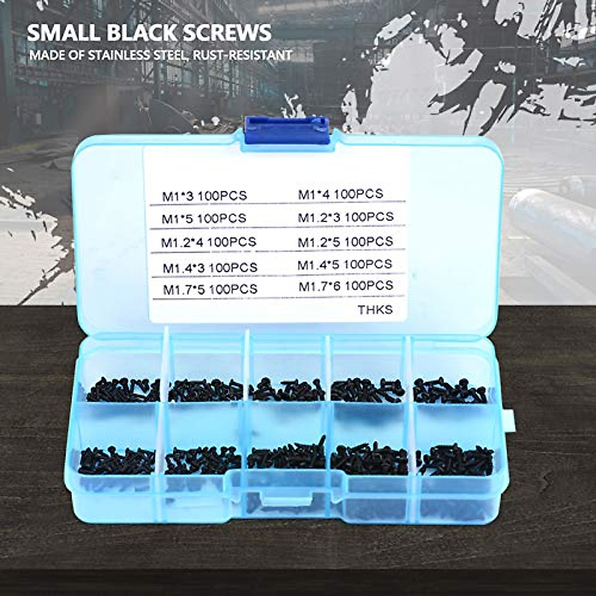 Small Screw, M1 M1.2 M1.4 M1.7 1000pcs Selftapping Screw Head Stainless Steel Rust-resistant for Laptop Repair for Phone