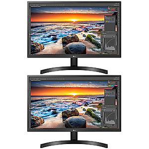 LG 27UK500-B 27 inch UHD 3840x2160 IPS HDR10 Monitor with FreeSync 2 Pack