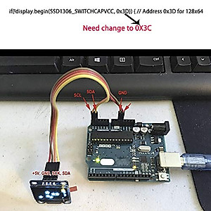 DIYmall 0.96 Inch Blue Yellow OLED Display Module I2C Serial 128x64 SSD1306 IIC Screen Board for Arduino Raspberry Pi 51 Msp420 STIM32 SCR Micro:bit (Pack of 2pcs)
