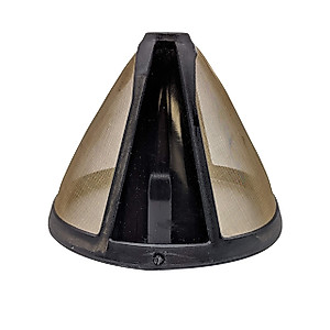 Blendin Reusable #4 Cone Style Gold Stainless Steel Mesh Coffee Filter, Compatible with Cuisinart GTF-4 and some other Coffeemaker Brewers (2 Pack)