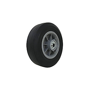 Shepherd Hardware 9600 8-Inch Hand Truck Replacement Wheel, Solid Rubber, 2-1/2-Inch Ribbed Tread, 5/8-Inch Bore Offset Axle