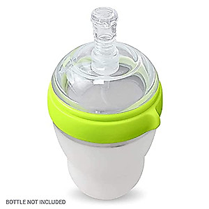 Anpei Straw and Sippy Cup Transitional Nipples Set of 2 with Nipple Storage Case Compatible with Comotomo Baby Bottles, 5 oz and 8 oz