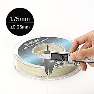 SainSmart 1.75mm PVA Dissolvable 3D Printers Filament, Upgrade Water Soluble Support Filament for 3D Printers -0.5kg/1.1lbs (Natural), Dimensional Accuracy +/- 0.05mm