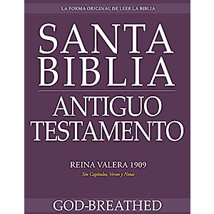 Santa Biblia: Antiguo Testamento: Reina Valera 1909 (Sin Capítulos, Versos y Notas) (Spanish Edition)