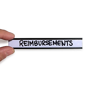 SmartSign Magnetic 'C' Channel Label Holders for Metal Racks and Shelves | 0.5" x 4" Pack of 25