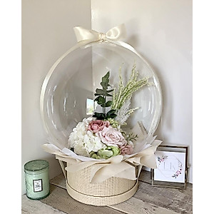 Tcwlyfc Big Clear Balloons for Stuffing- 15Pack 26inch Wide Mouth Bobo Balloons for Stuffing, Bulk Transparent Balloons Decor For Valentine's Day, Birthday, Weddings, Baby Showers, Party Decorations