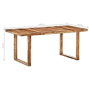 WHOPBXGAD Dining Table,Wooden bar Table, Dining Room Counter Suitable for Living Room, Dining Room, Bistro Table,70.9"x35.4"x29.9" Solid Sheesham Wood