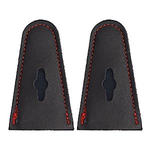 VBESTLIFE Archery Bow Limb Tip Protector, 1 Pair Bow Tip Protector Leather Bow Tip Guard for Outdoor Hunting Recurve Bow (Black)
